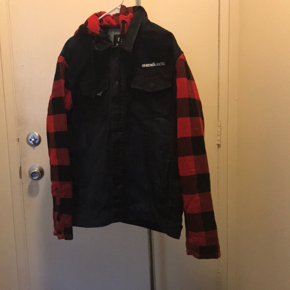 Ecko Unlimited | Jackets & Coats | Ecko Unltd Mfg Jean Jacket Hoodie ...